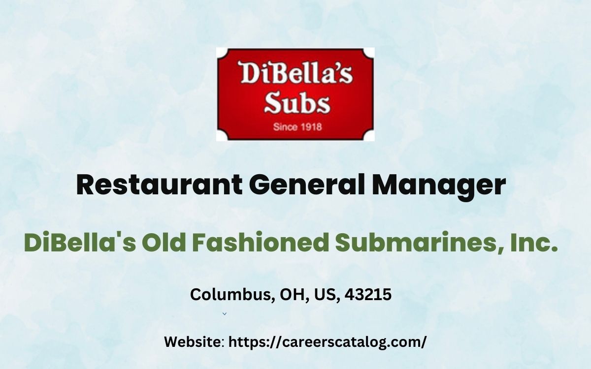 Restaurant General Manager (New Albany Location Opening Soon) Role open ...